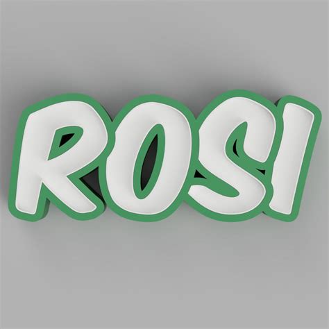 3d File Nameled Rosi Led Lamp With Name・model To Download And 3d Print・cults