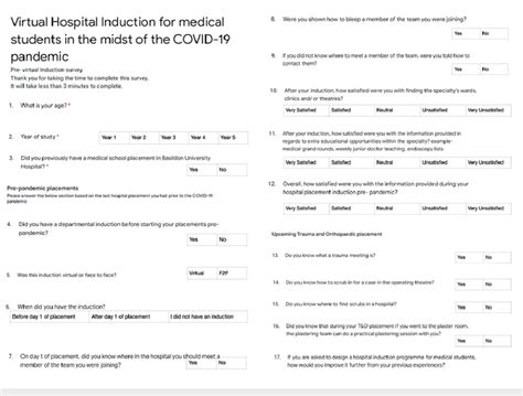 Appendix A Pre Placement Questionnaire Download Scientific Diagram