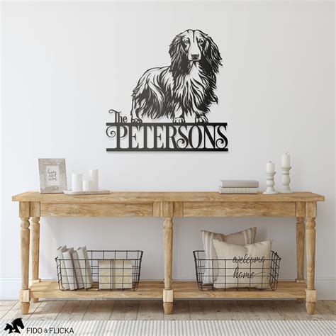Dachshund Long Haired Personalized Metal Sign Fido And Flicka
