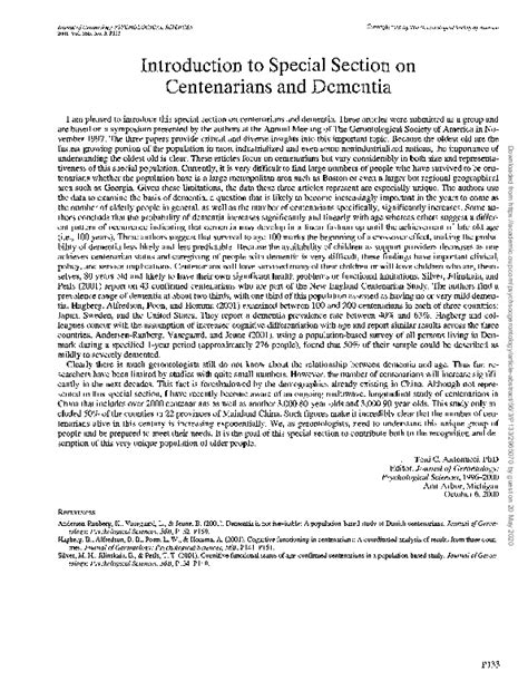 Pdf Introduction To Special Section