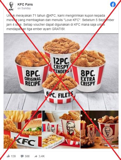 Facebook Hoax Targets Indonesian And Malaysian Customers With Fake Kfc
