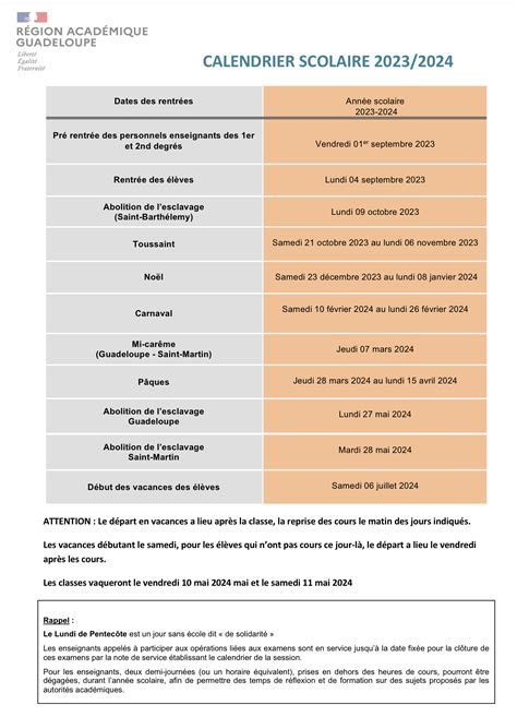 Calendrier Des Vacances Scolaires 2024 Guadeloupe Jilly Lurlene