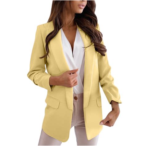 Qeaghou Prime Deals Blazers For Women Business Casual Long Sleeve Lapel