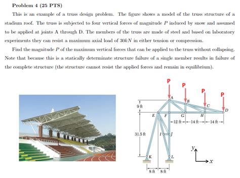 Solved Problem 4 25 Pts This Is An Example Of A Truss