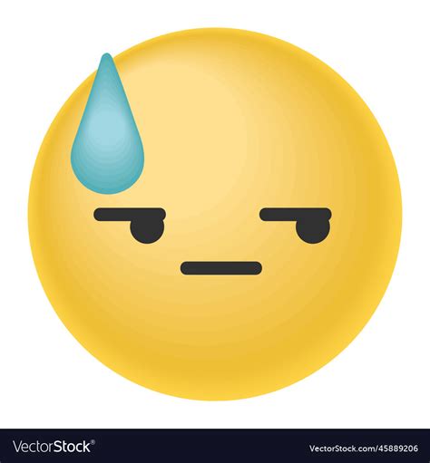 Sweat Emoji Social Media Royalty Free Vector Image