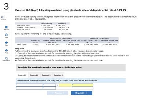 Solved Exercise 17 9 Algo Allocating Overhead Using Chegg