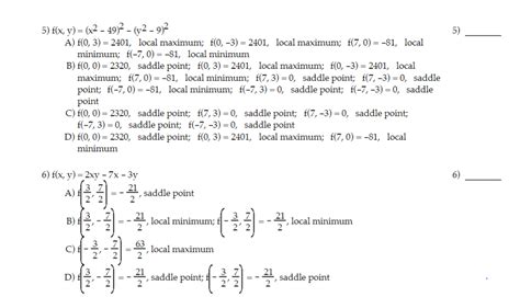 solved 5 f x y x2−49 2− y2−9 2 a f 0 3 2401 local