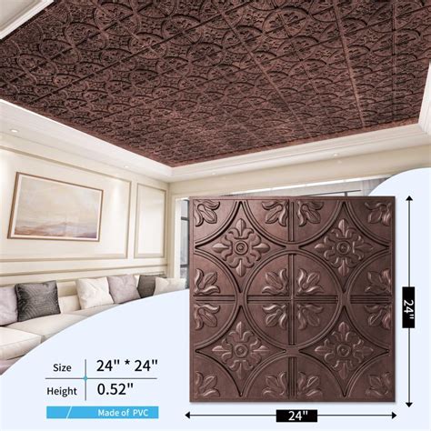 A10902ac Art3d Decorative Drop Ceiling Tile2x2 Ft Glue Up Ceiling
