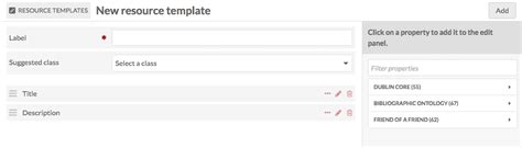 Resource Templates Omeka S User Manual