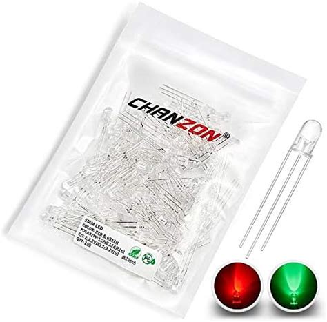Amazon Uxcell 20PCS 5mm 3 Pin Dual Bi Color Diffused Common