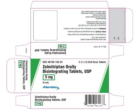 Zolmitriptan Odt Package Insert