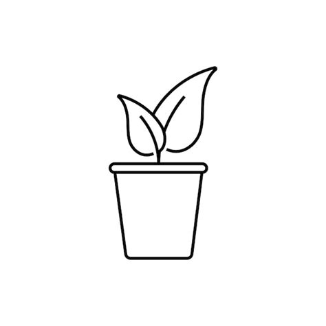 Premium Vector Plant In Pot Icon