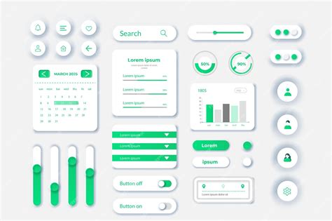 Premium Vector Ui Ux Kit For Apps And Website Ui Design With Gradient Color And Realistic Drop