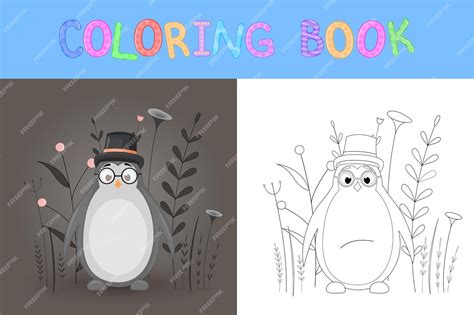 학교 및 취학 전 연령의 어린이를 위한 색칠하기 책 또는 페이지 어린이 색칠 공부 벡터 만화 일러스트 레이 션 프리미엄 벡터