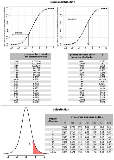 T Distribution Table Chart