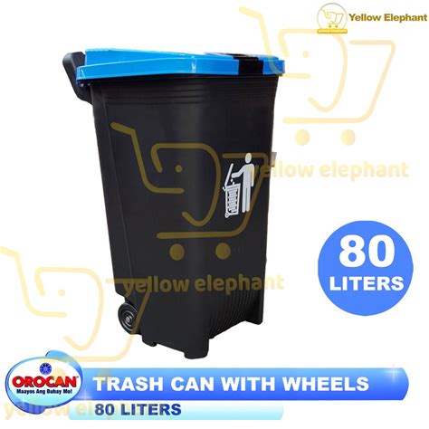 Orocan Trash Can With Wheels 80 LITERS Shopee Philippines