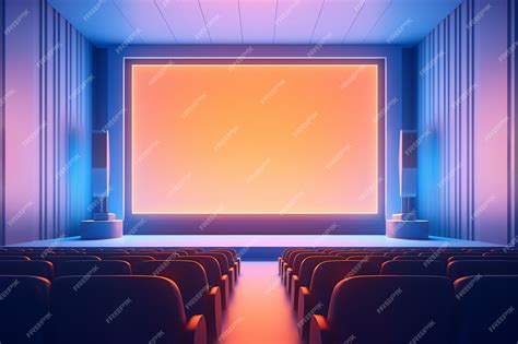 3d Cinema Theatre Room With Seating Ai Generated Image
