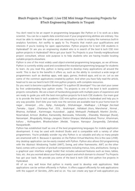 Ppt Btech Projects In Tirupati Live Cse Mini Image Processing Projects For Btech Engineering