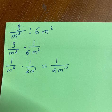 Виконайте ділення: 3/m⁸ : 6m² - Школьные Знания.com