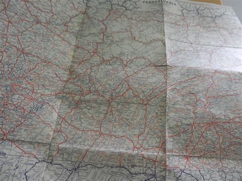 Vintage 1930 Tourist Map Of Pennsylvania State Highways 4785713973
