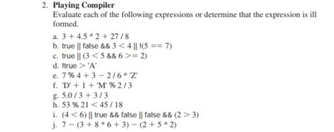 Solved 2 Playing Compiler Evaluate Each Of The Following