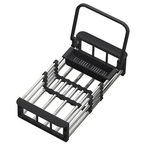 Kitchen Sink Colander Basket Telescopic Storage Rack Stainless Steel