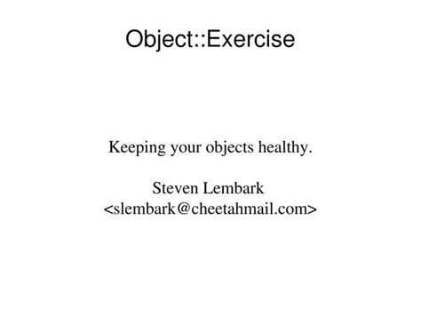 Object Exercise Ppt