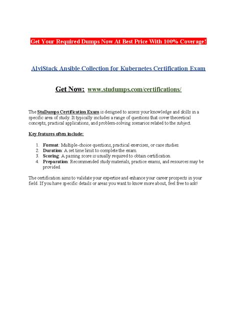 Alvi Stack Ansible Collection For Kubernetes Certification Exam Get