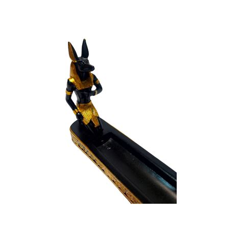 Incensário Canoa Anúbis Preto Kalan Presentes