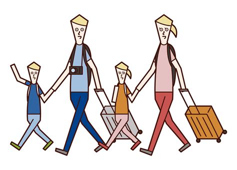 여행 가족 일러스트 무료 일러스트 소재집 Kukukeke