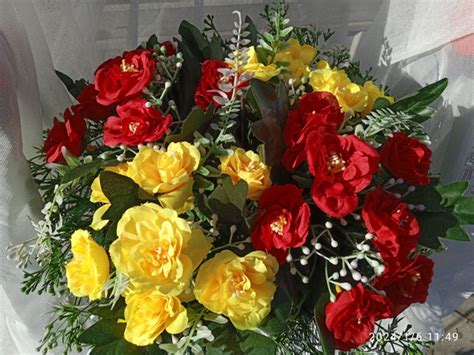 корзина полянка ритуальная траурная из искусственных цветов ...
