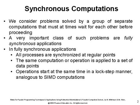 Chapter 6 Synchronous Computations Barrier And Its Implementations