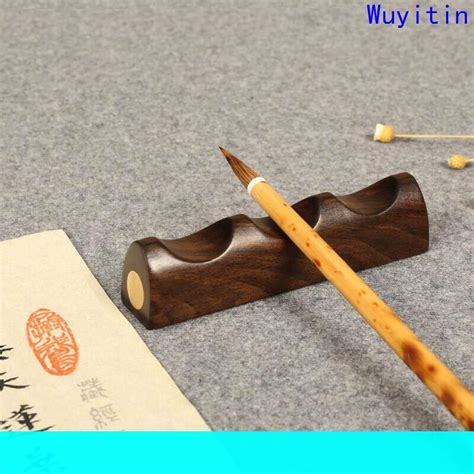 限時下殺紫光檀嵌銅筆擱 筆架紅木毛筆文房四寶架筆 單支裝 小音嚴選W5 露天市集 全台最大的網路購物市集