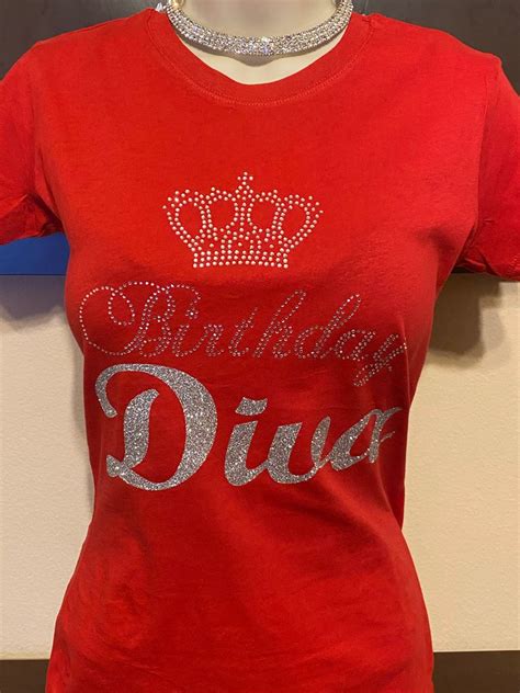 Birthday Diva Shirt Birthday Diva Svg Birthday Shirt Bling Etsy