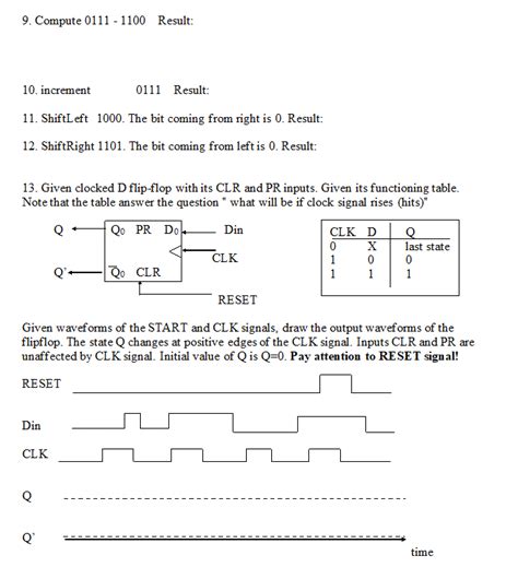 Solved Oo 9 Compute 0111 1100 Result 10 Increment 0111
