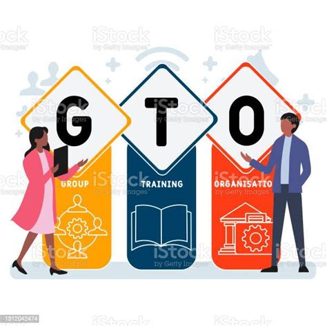 사람과 플랫 디자인 Gto 그룹 교육 기구 약어 두문자어에 대한 스톡 벡터 아트 및 기타 이미지 두문자어 디자인 문자