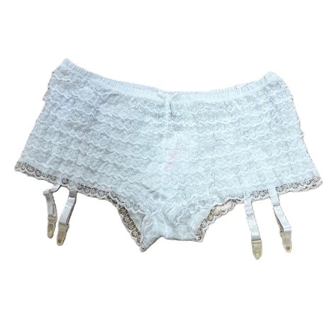 Deadstock Y2k Vintage Coquette White Lace Frilly Depop