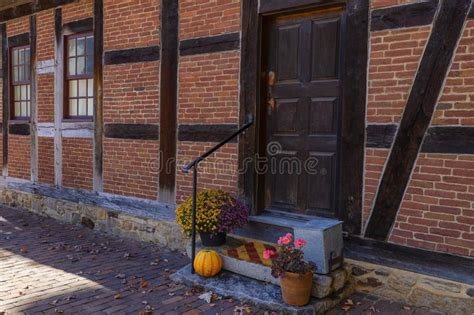 Downtown Historical Old Salem In North Carolina Usa Editorial Stock
