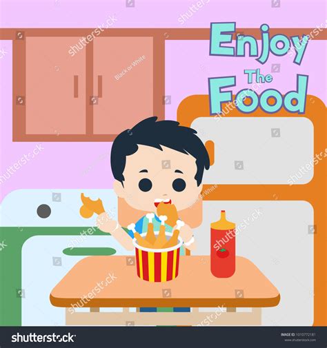 People Eating Illustration Vector Stock Vector Royalty Free