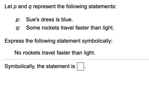Solved Let P And Q Represent The Following Statements P Chegg Com