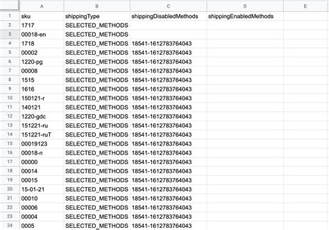 setting up product specific shipping methods for a large catalog