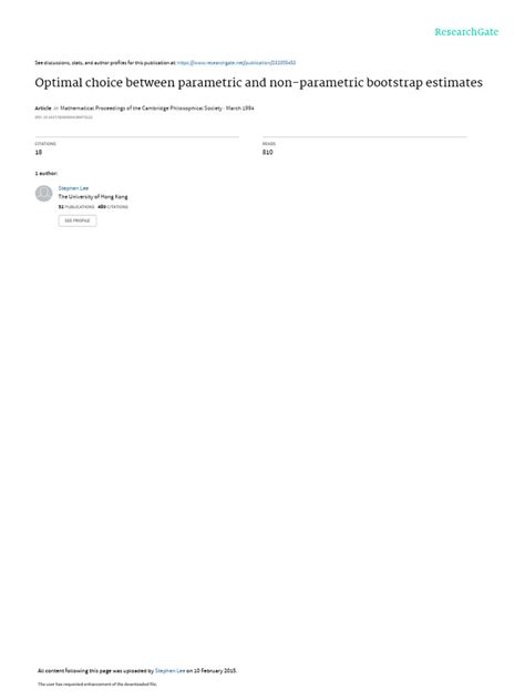 Optimal Choice Between Parametric And Non Parametr Pdf Estimator