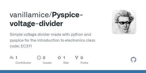 Github Vanillamicepyspice Voltage Divider Simple Voltage Divider