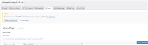 Litespeed Toolbox Page • Wordpress Guide Fastcomet