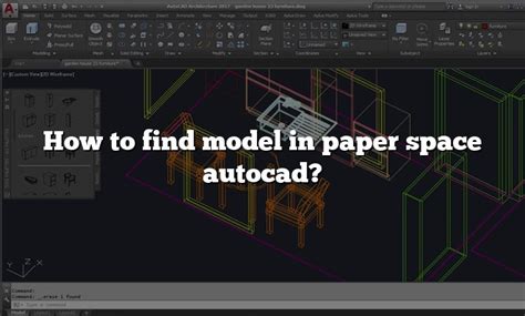 How To Find Model In Paper Space Autocad Caddikt