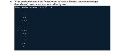 Solved 6 Write A Script That Uses If And For Statements To Chegg Com