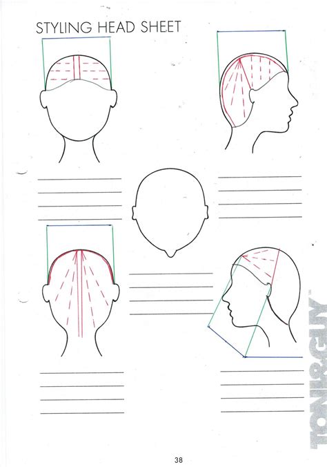 Printable Blank Head Sheets For Hairdressing