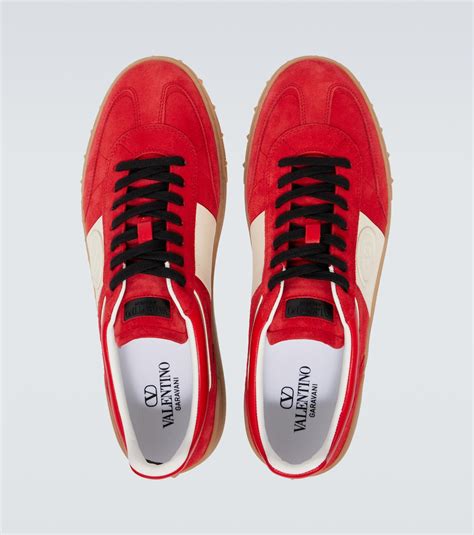 레드 Upvillage 스웨이드 스니커즈 Valentino Garavani Mytheresa