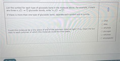 Solved Highlight Each Glycosidic Bond In The Molecule Below Chegg