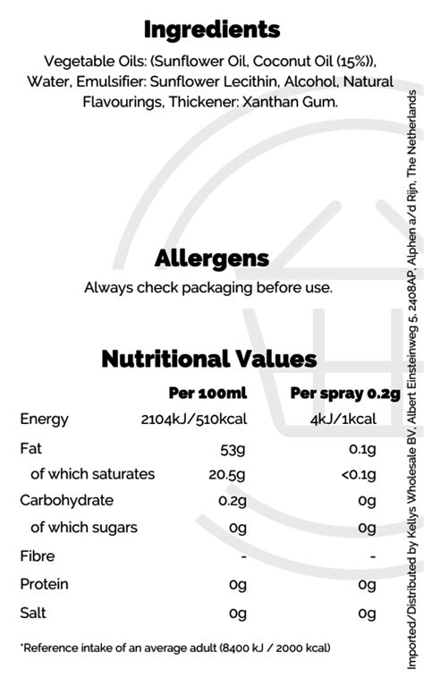 Frylight Coconut Oil Spray 190ml Low Calorie Cooking Spray Kellys